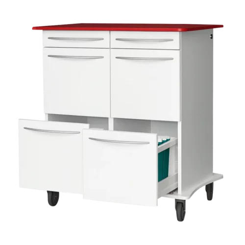 Medical Notes Trolley - 4 Suspension Filing Drawers + 2 Accessory ...